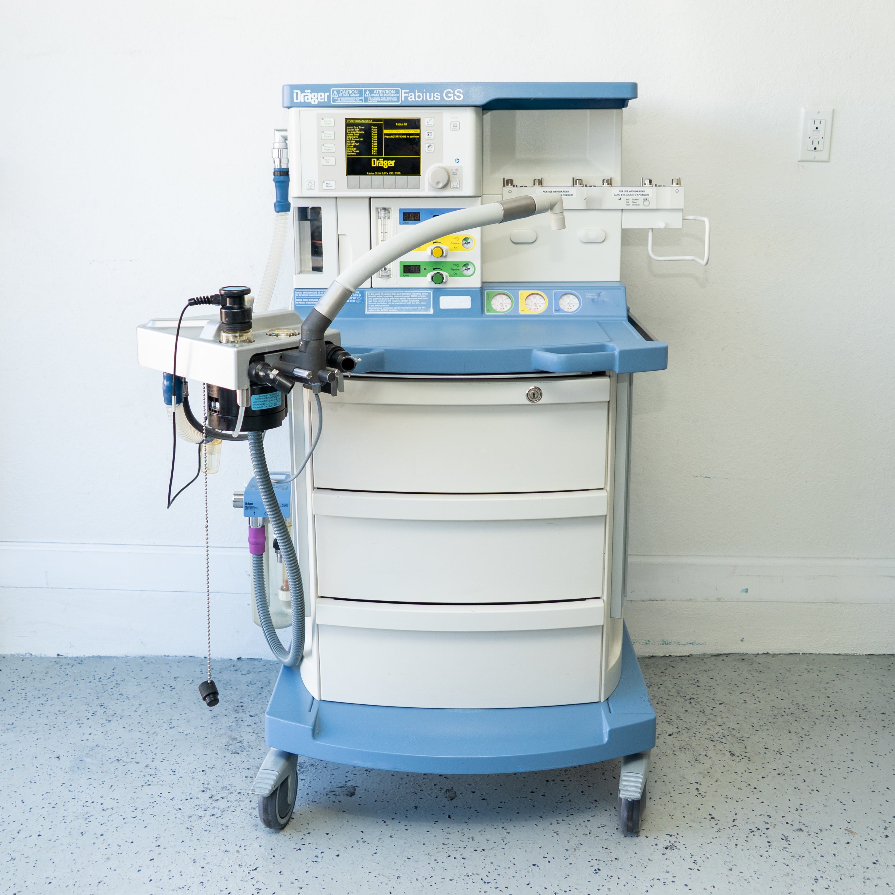 Draeger Fabius GS Anesthesia Machine 8604700-33 SW 3.37a ARXN0100 ...