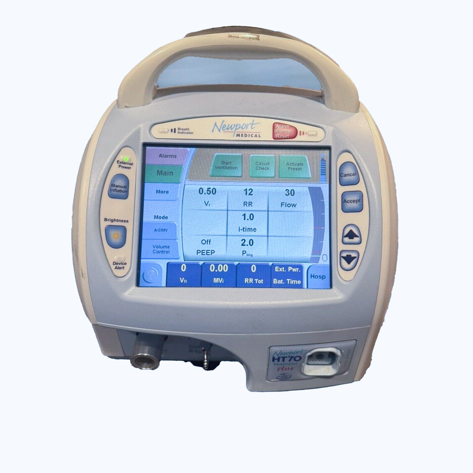 NEWPORT HT70 - Respiratory Ventilator Includes O2 Mixer, Flow Sensor ...